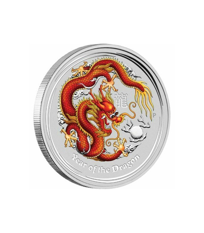 Dragon 2oz Silver Coloured Australian Coin Perth ANDA Coin Show-2012