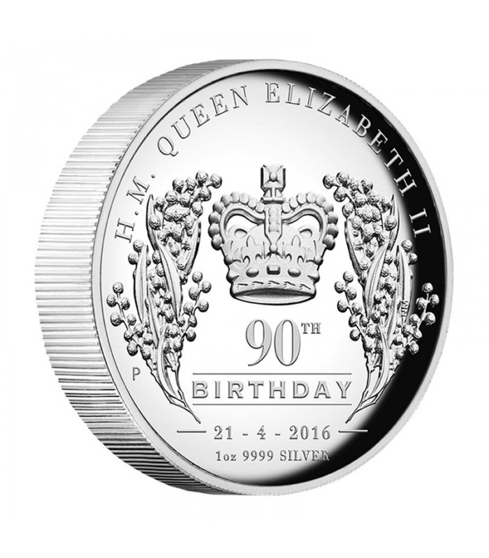 Her Majesty Queen Elizabeth II 90th Birthday 2016 1oz Silver Proof High ...